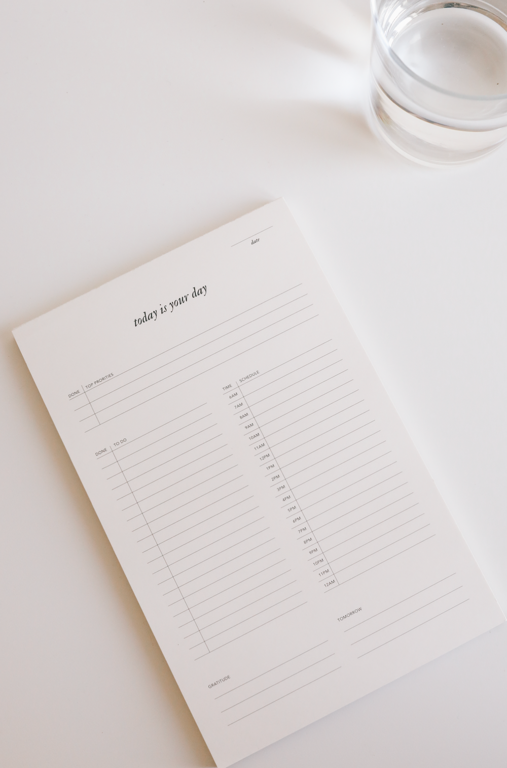 Today is Your Day Daily Notepad - Transform your daily planning