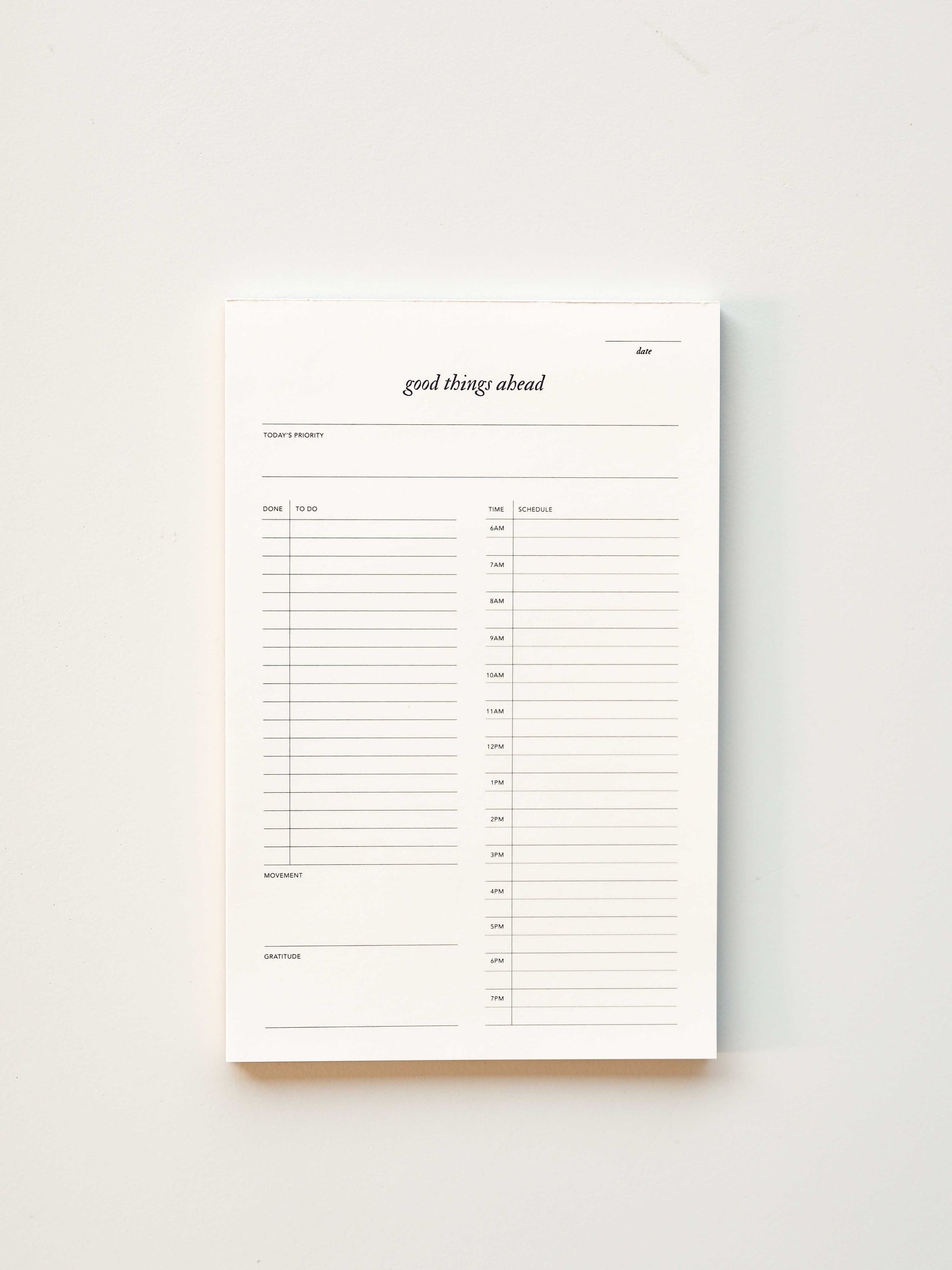 Good Things Ahead Daily Notepad | Stay on Top of Your Goals & Tasks